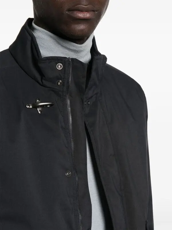 FAY Mock-neck Zip-up Bomber Jacket - Blue