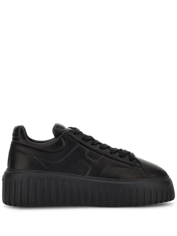 Hogan H-stripes Low-top Platform Sneakers - Black