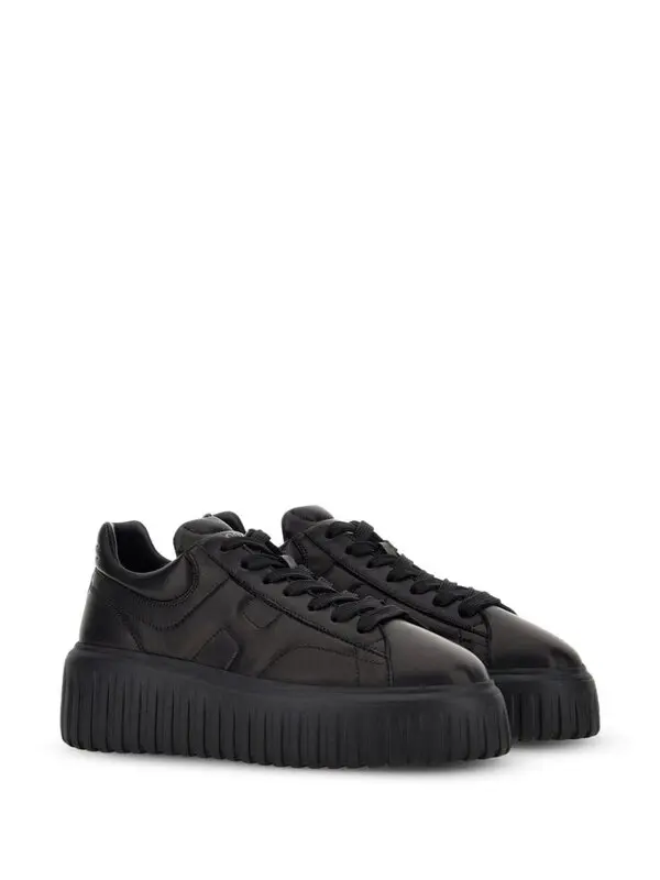 Hogan H-stripes Low-top Platform Sneakers - Black