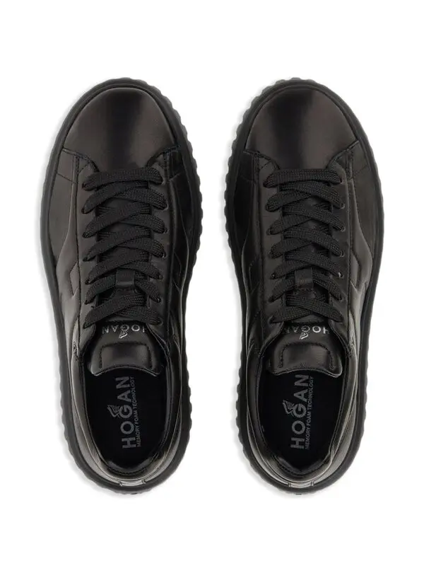 Hogan H-stripes Low-top Platform Sneakers - Black