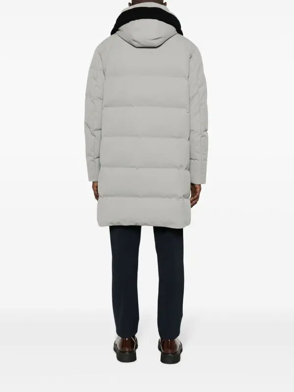 Woolrich Button-fastening Hooded Down Jacket - Neutrals