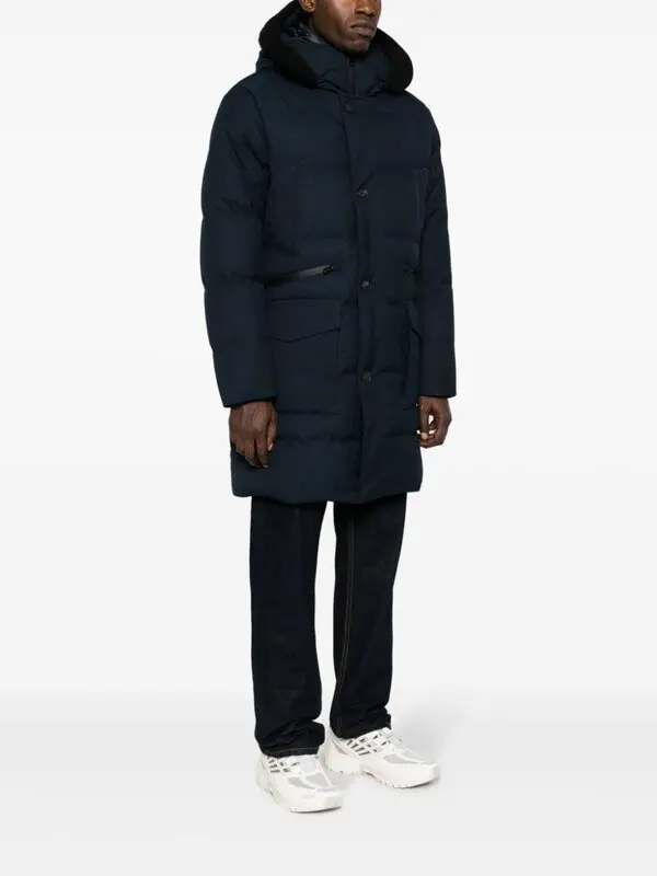 Woolrich Button-fastening Hooded Padded Coat