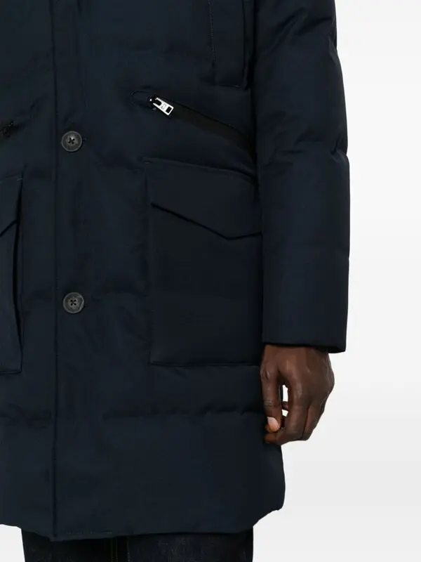 Woolrich Button-fastening Hooded Padded Coat
