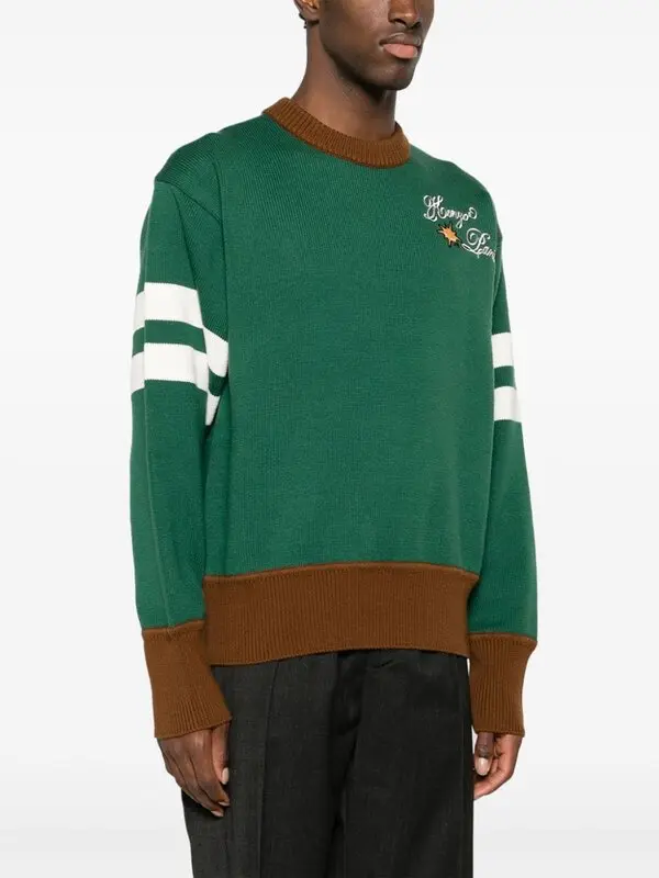 Kenzo Logo-embroidered Wool-blend Jumper