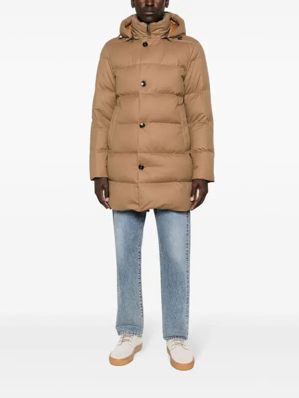 Woolrich Button-fastening Hooded Padded Coat