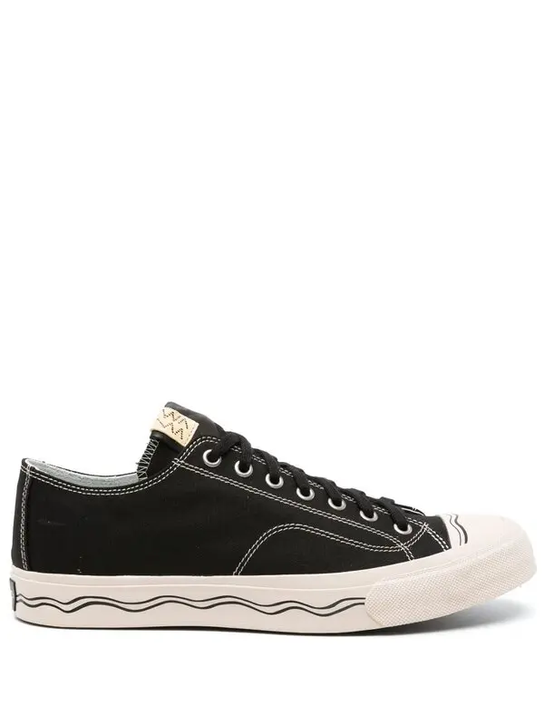 Visvim Seeger Lo Leather Sneakers - Black