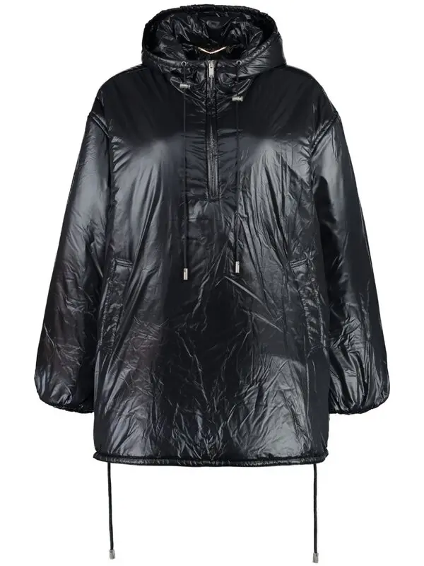 Saint Laurent Cassandre Padded Hooded Jacket - Black