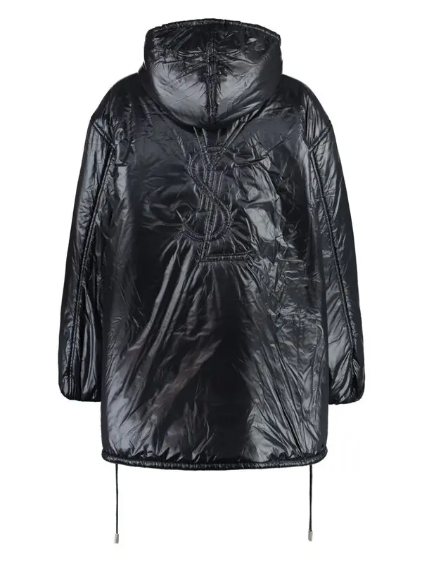 Saint Laurent Cassandre Padded Hooded Jacket - Black