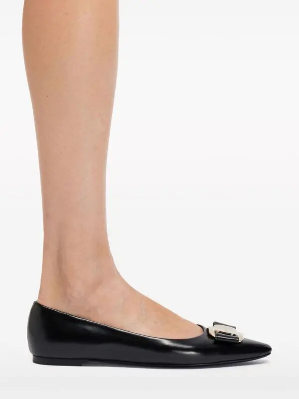 FERRAGAMO Vara Bow Ballerina Shoes - Black