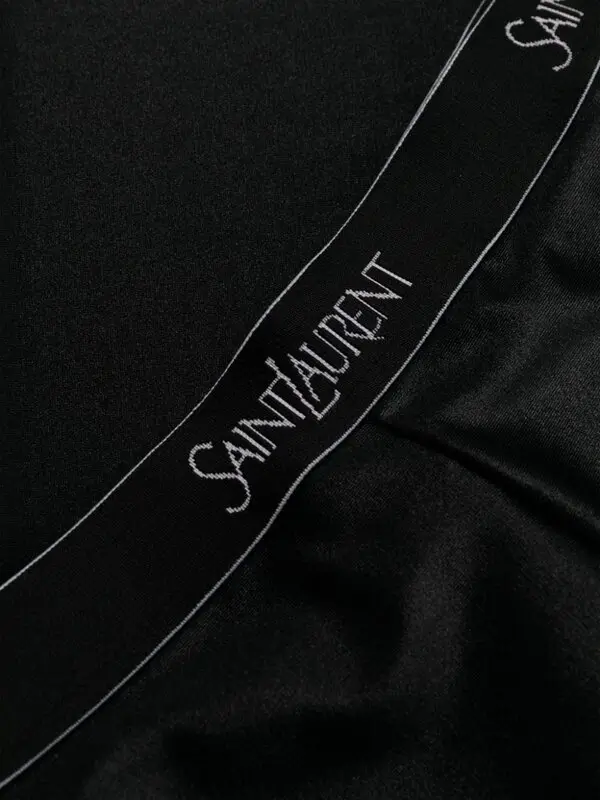 Saint Laurent Logo-jacquard Footed Leggings