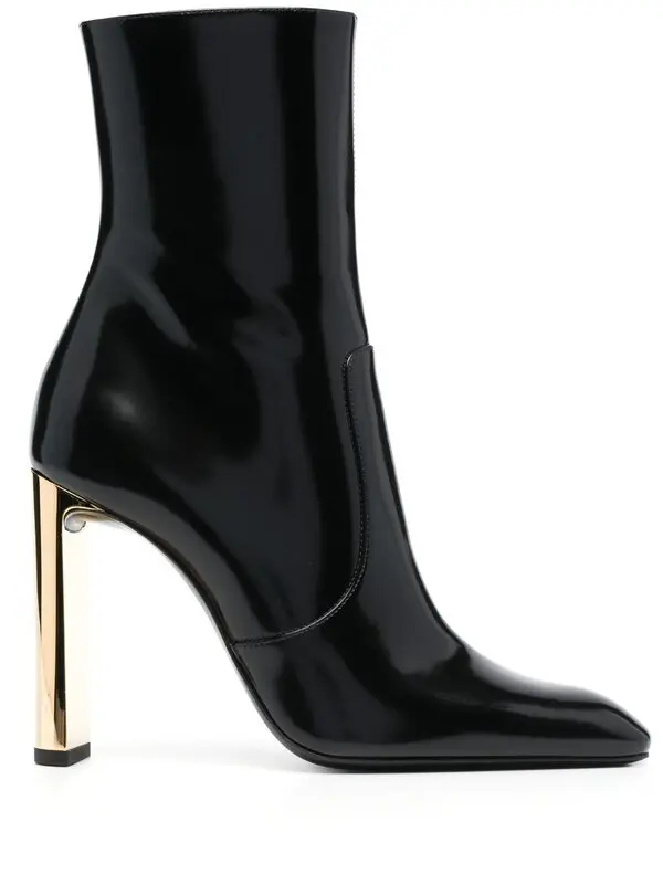 Saint Laurent Auteuil 100mm Leather Boots - Black