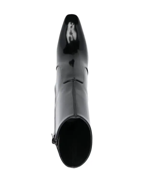 Saint Laurent Auteuil 100mm Leather Boots - Black