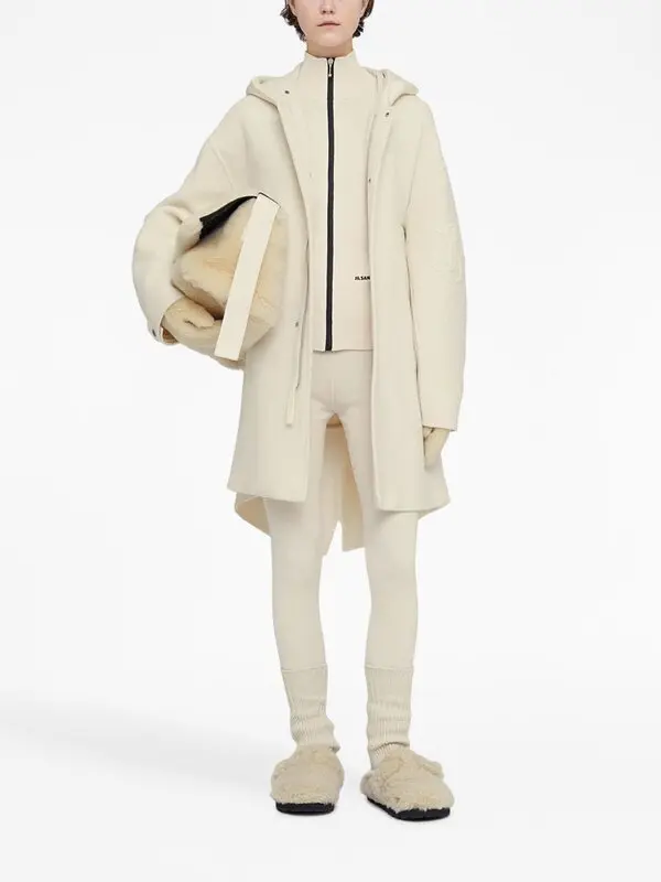 JIL SANDER Logo-embroidered Ribbed-knit Cardigan