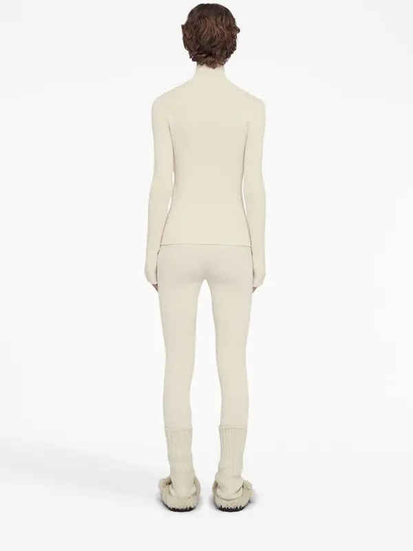 JIL SANDER Logo-embroidered Ribbed-knit Cardigan