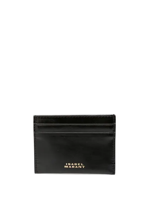 Isabel Marant Chiba Leather Card Holder - Black