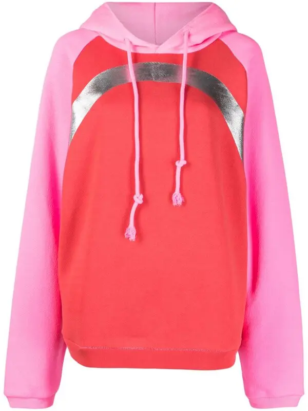 ERL Colour-blocked Cotton Hoodie - Pink