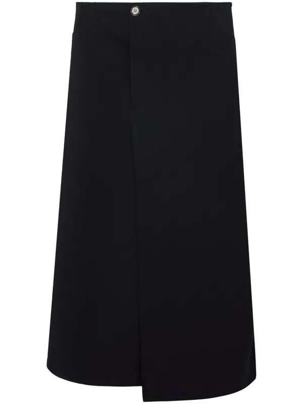Proenza Schouler Asymmetric Twill Wrap Skirt