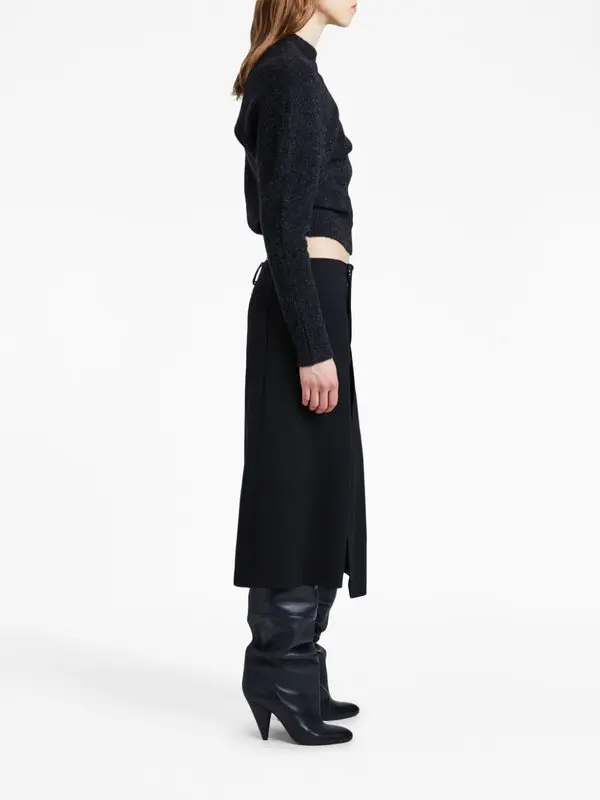 Proenza Schouler Asymmetric Twill Wrap Skirt