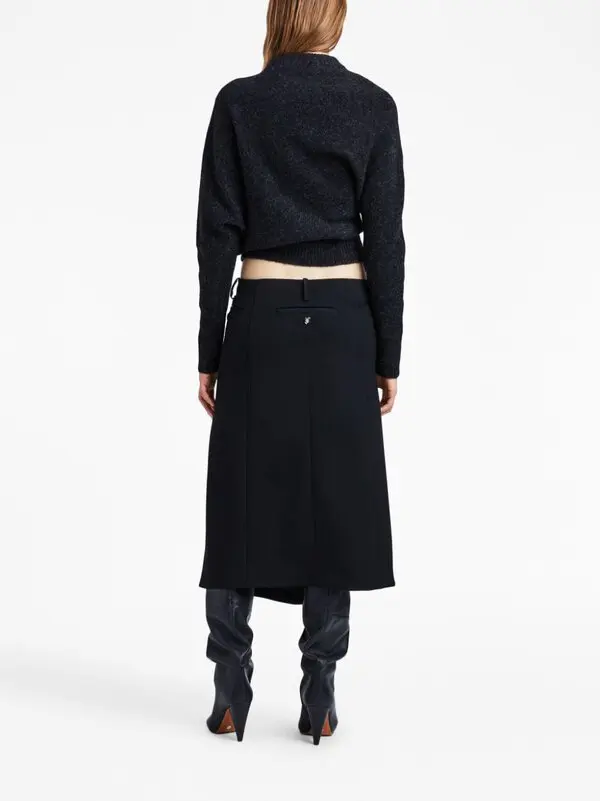 Proenza Schouler Asymmetric Twill Wrap Skirt