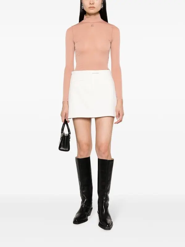 COURREGES Crepe Trapeze Miniskirt