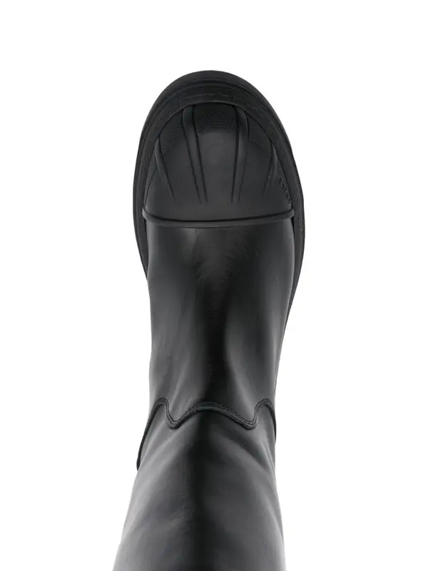Furla Gum Leather Boots In Black - 72% Off | Editorialist