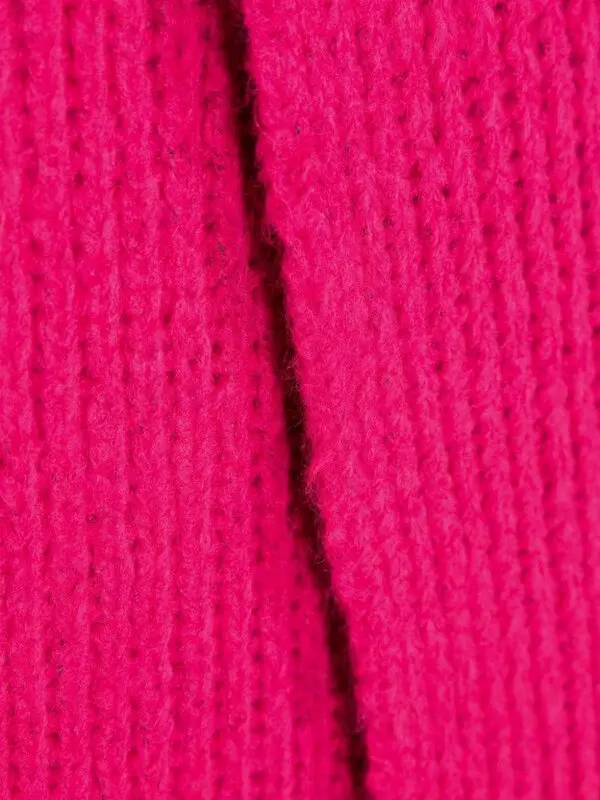 MSGM Waffle-knit Fringed Scarf