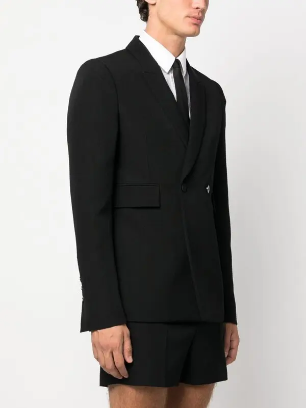 SAPIO Double-breasted Wool-cotton Blazer