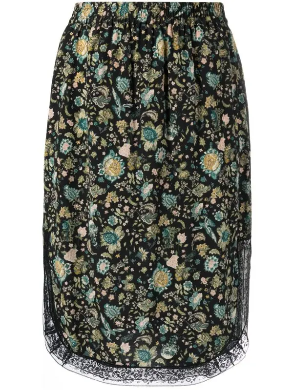 Zadig&Voltaire Floral-print Midi Skirt