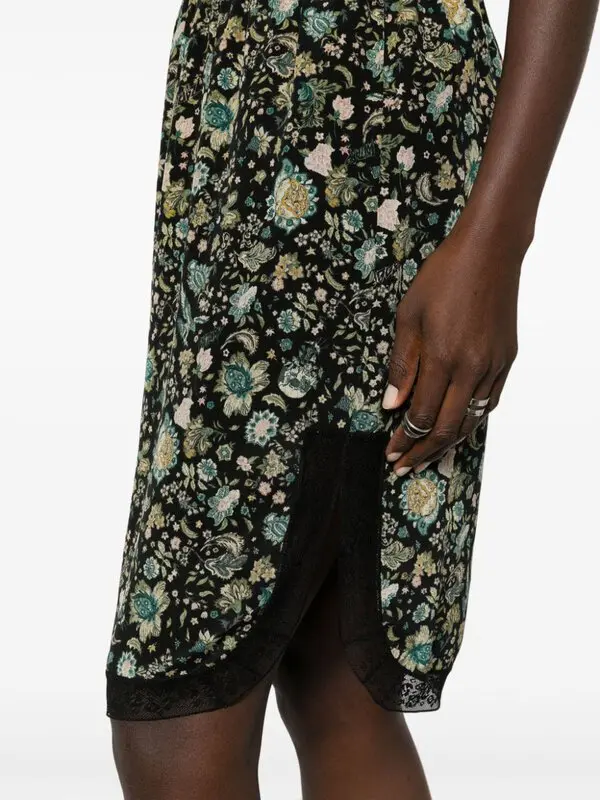 Zadig&Voltaire Floral-print Midi Skirt