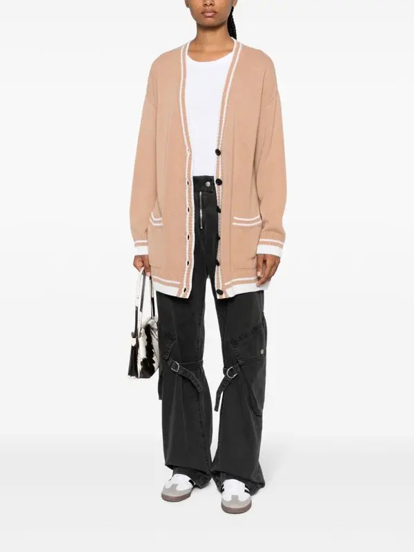 MSGM Contrasting-trim Knit Cardigan