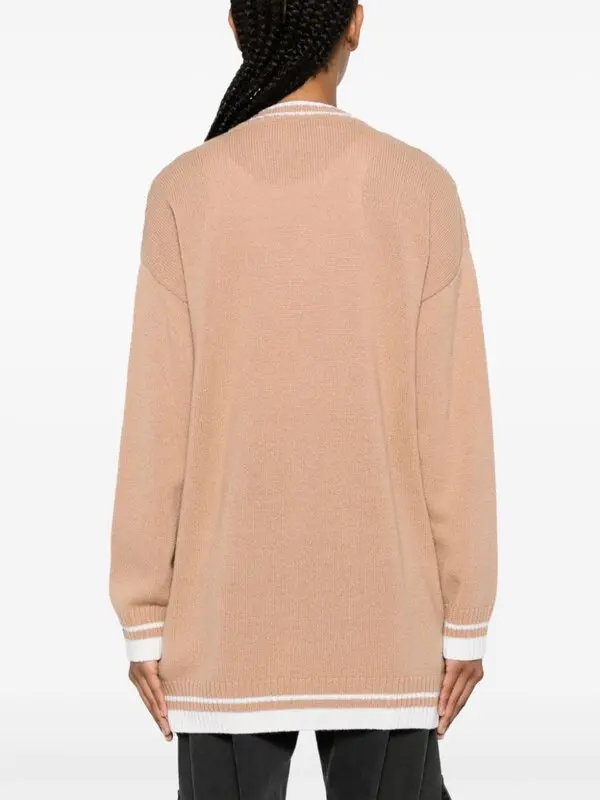 MSGM Contrasting-trim Knit Cardigan