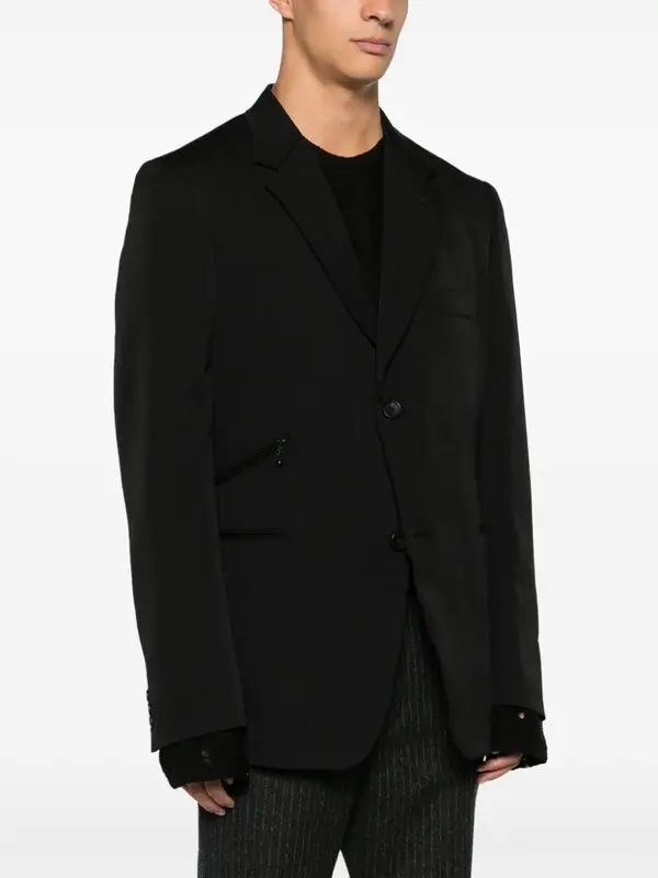 Yohji Yamamoto Single-breasted Wool Blazer