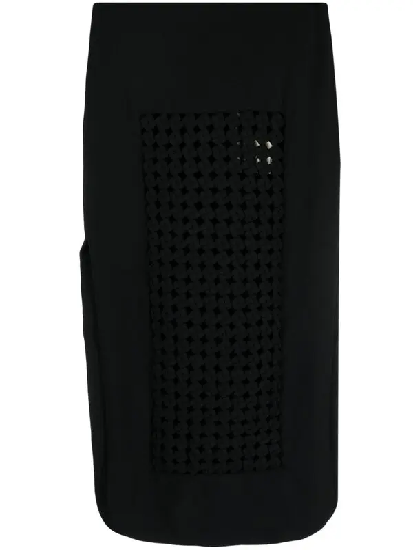 A.W.A.K.E. Mode Woven Midi Skirt