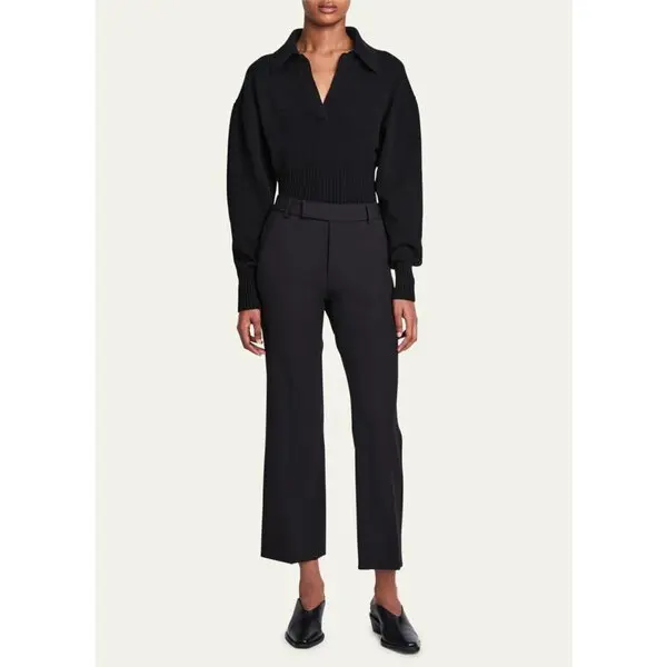 Proenza Schouler Marlene Tropical Wool Kick-flare Pants