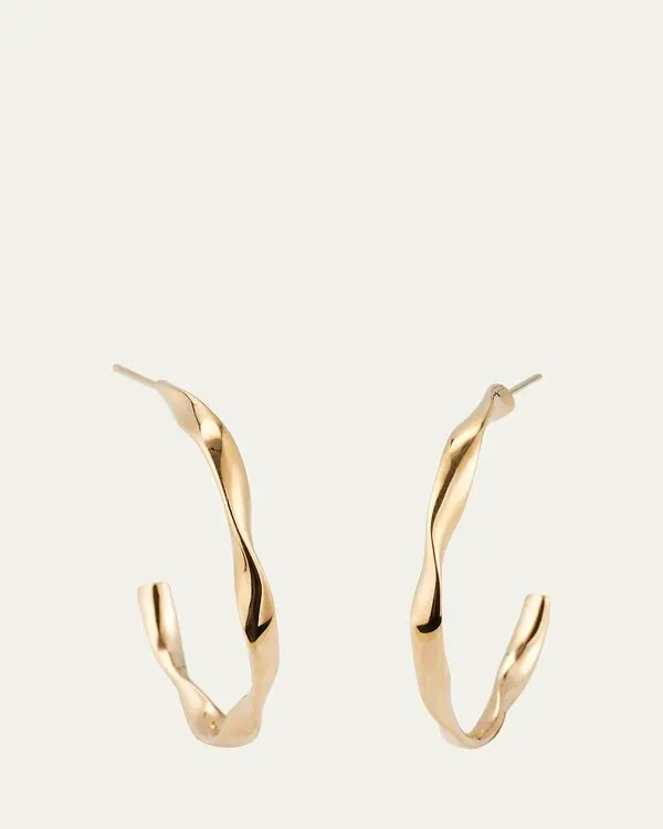 Meredith Frederick 14k Yellow Twisted Hoop Earrings - Gold