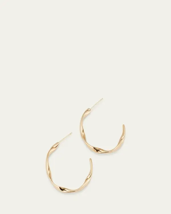 Meredith Frederick 14k Yellow Twisted Hoop Earrings