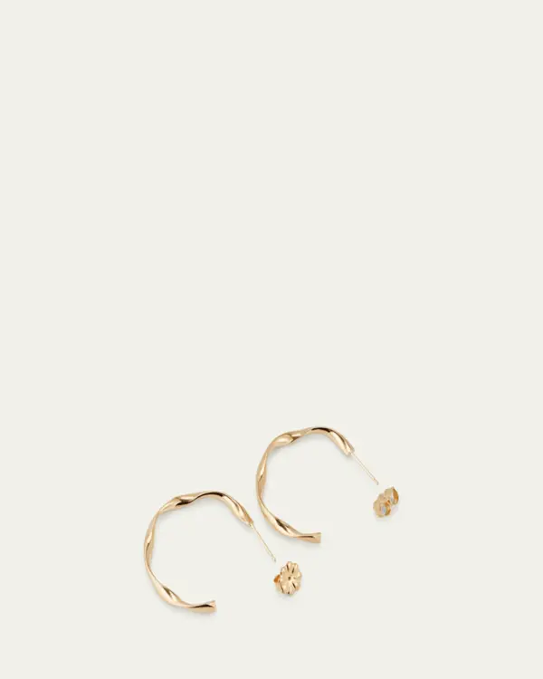 Meredith Frederick 14k Yellow Twisted Hoop Earrings