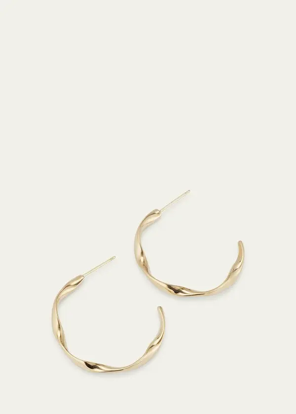 Meredith Frederick 14k Yellow Twisted Hoop Earrings