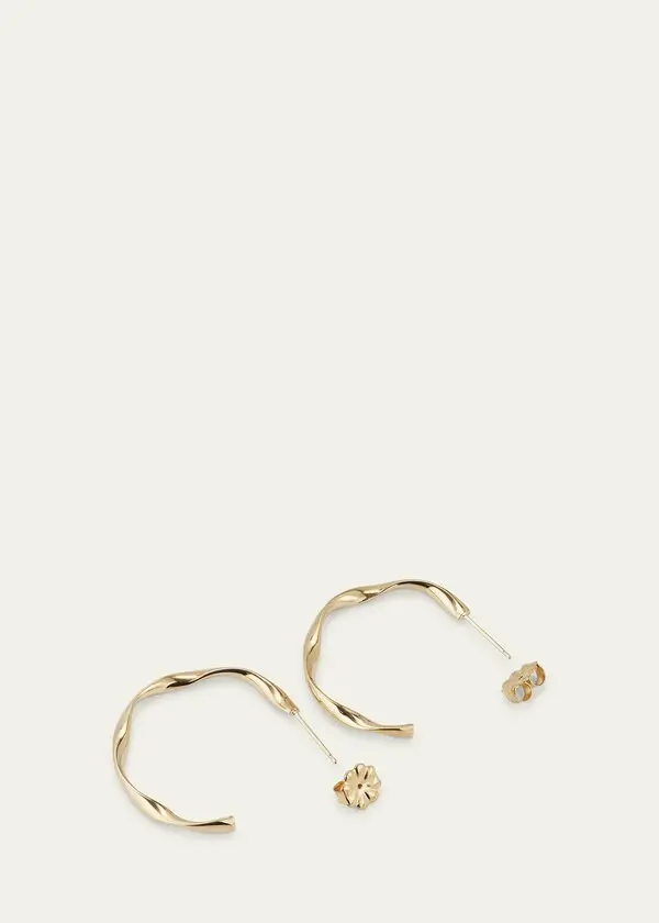 Meredith Frederick 14k Yellow Twisted Hoop Earrings