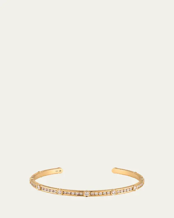 VILTIER 18k Yellow Rayon Diamond Bangle