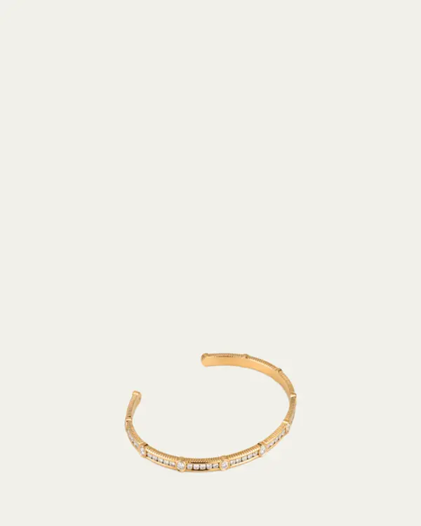 VILTIER 18k Yellow Rayon Diamond Bangle