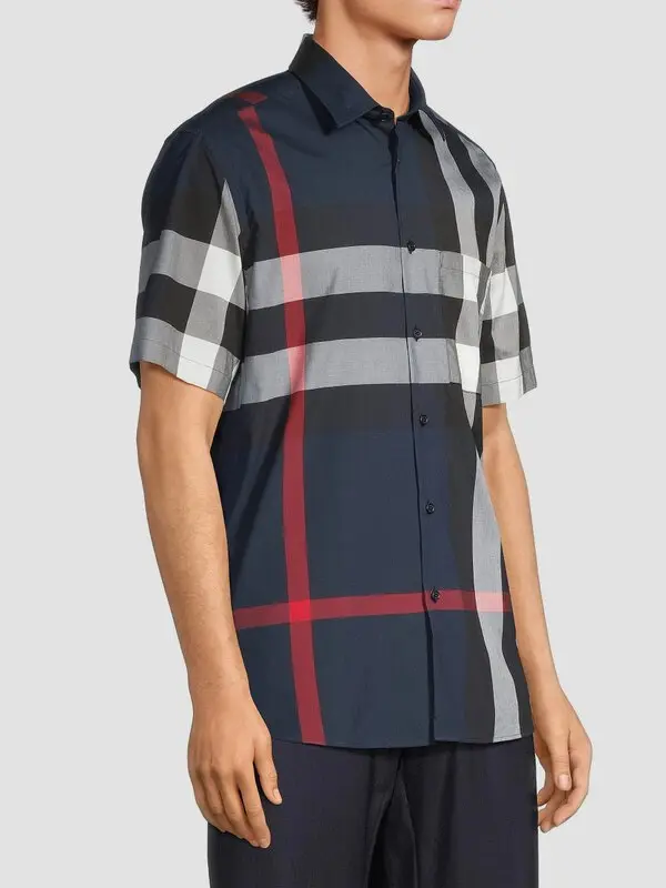Burberry Summerton Check Button-front Shirt - Navy Check