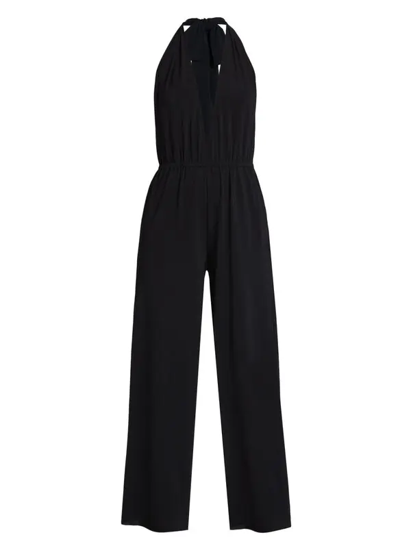 ERES Abby Halter Plunge Jumpsuit - Noir