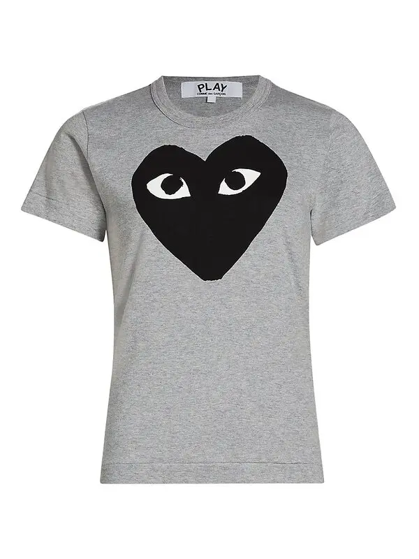 Play Comme Des Garcon Heart Logo Cotton T-shirt