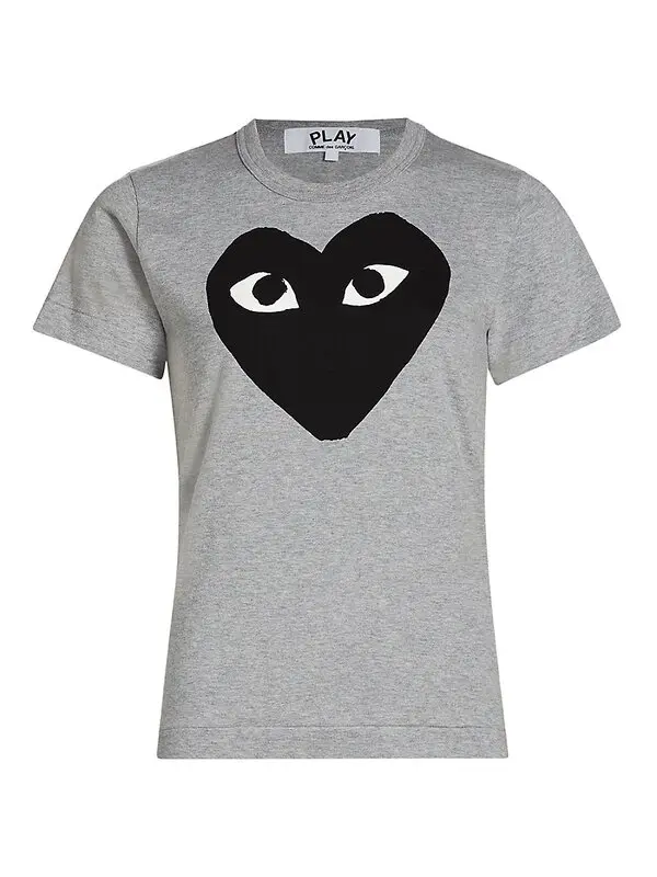 Play Comme Des Garcon Heart Logo Cotton T-shirt