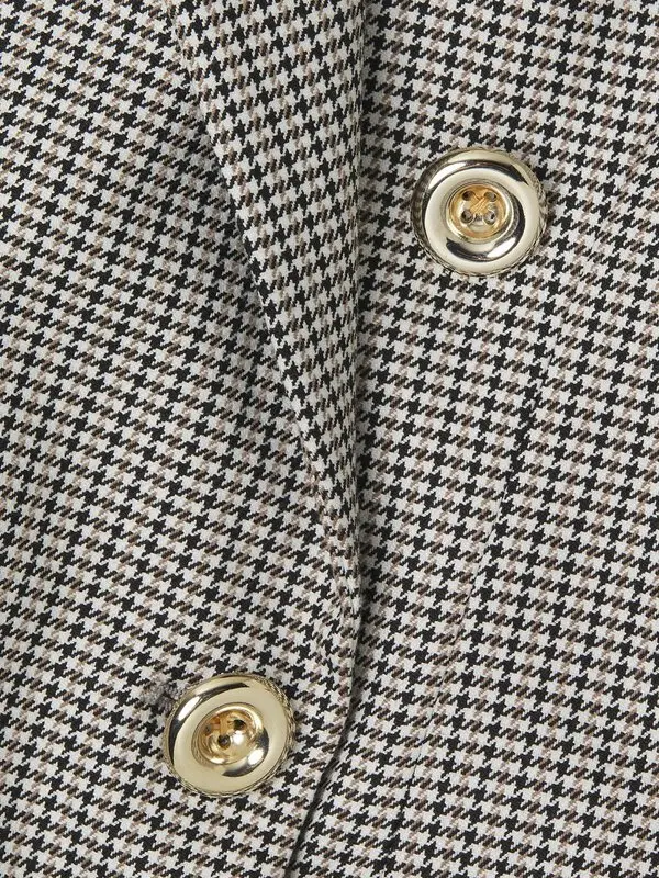TOCCIN Mia Double-breasted Houndstooth Blazer