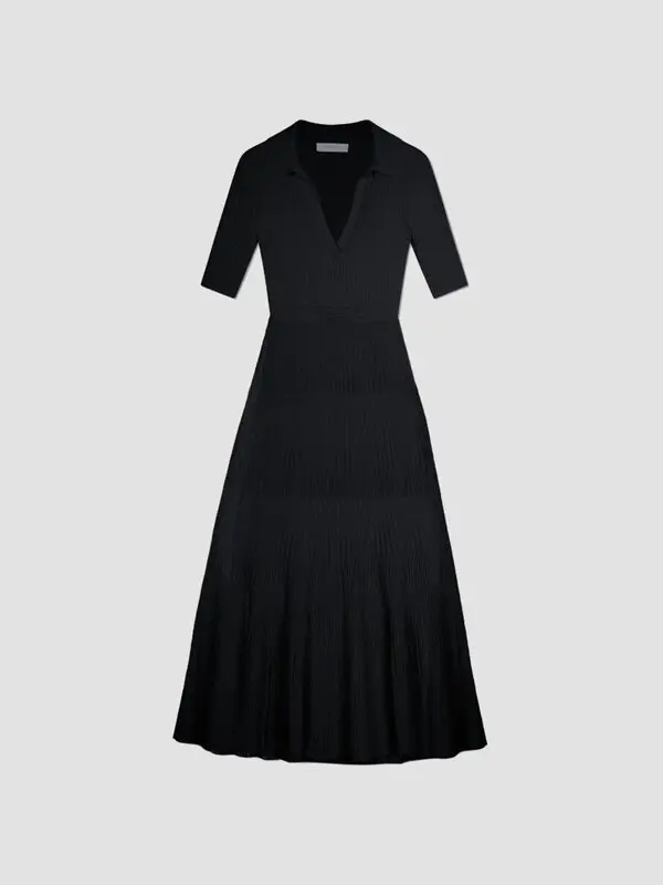 Simkhai Pati Polo Midi-dress - Black