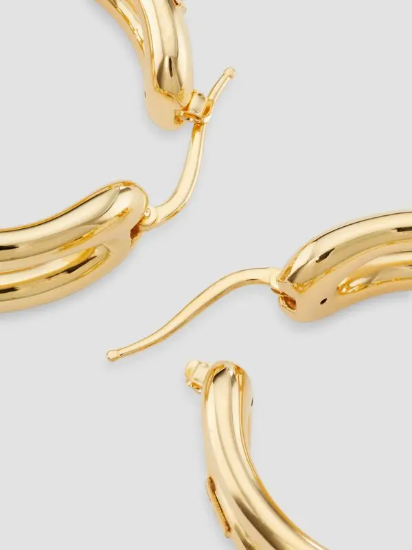 Saks Fifth Avenue Collection 14k Yellow Double-row Hoop Earrings