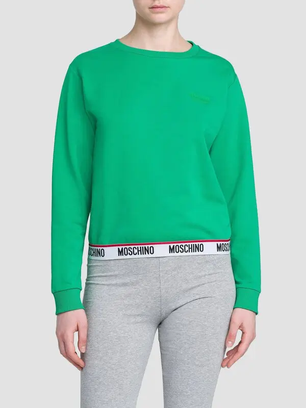 Moschino Stretch-cotton Crewneck Sweatshirt
