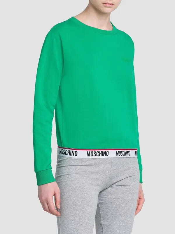 Moschino Stretch-cotton Crewneck Sweatshirt